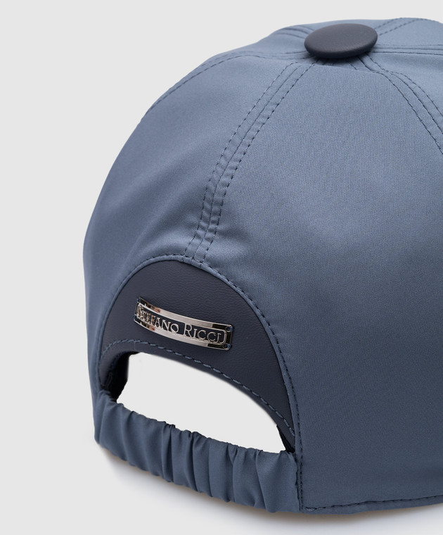 Stefano Ricci - Blue cap with metal logo MCV21NP06EPL001H - Online ...