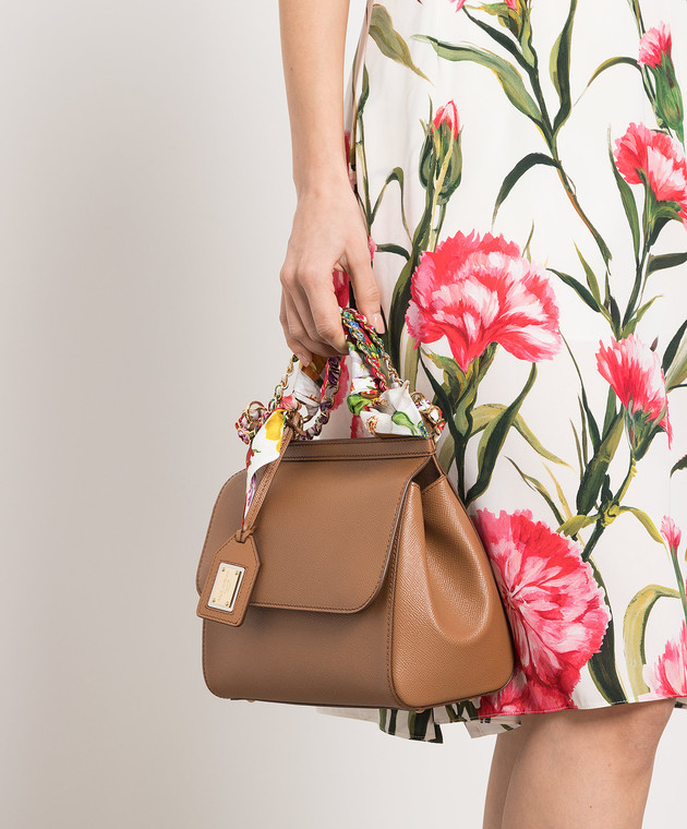 Dolce&Gabbana - Brązowa skórzana listonoszka SICILY BB6002AK108 - kup ...