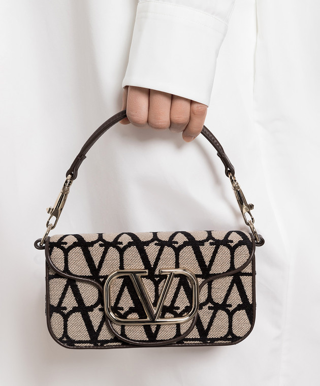 Valentino - Beige Locò baguette bag in Toile Iconographe print ...