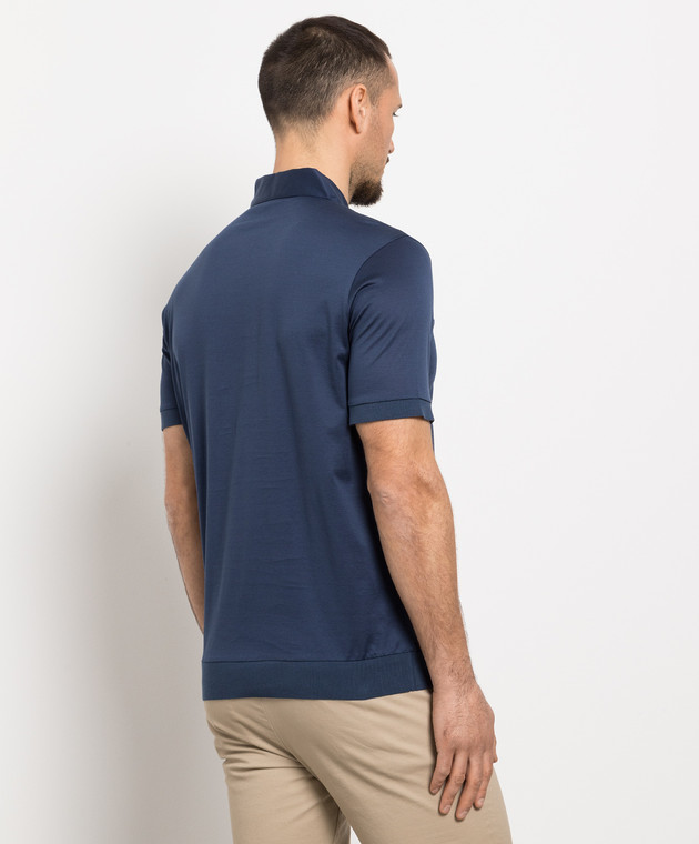Enrico Mandelli - Blue polo POLFZI4728 - shop with Czech Republic ...