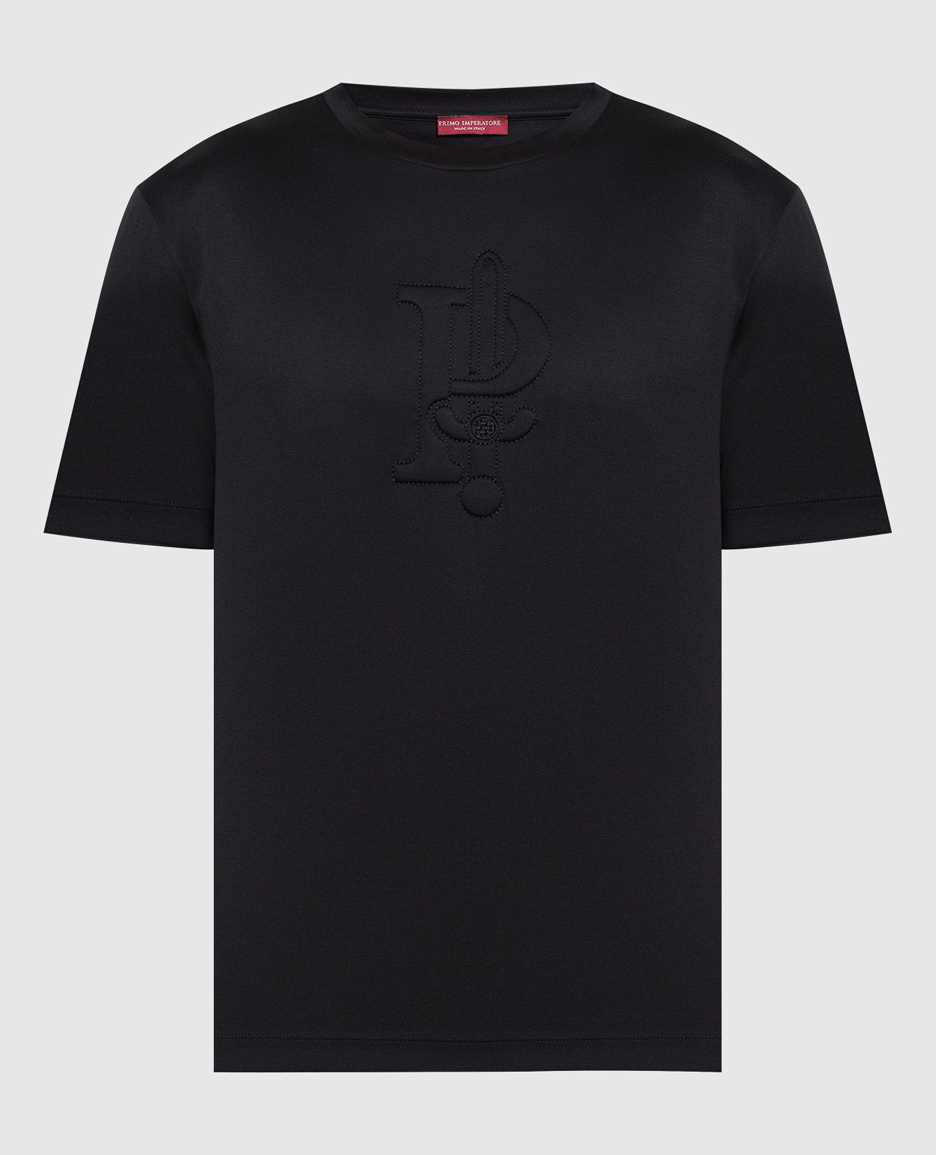 Primo Imperatore - Black t-shirt with textured logo J103 - shop with ...