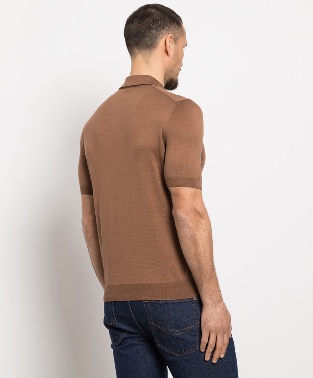 Enrico Mandelli - Brown polo KEYWES5134 - shop with European delivery ...