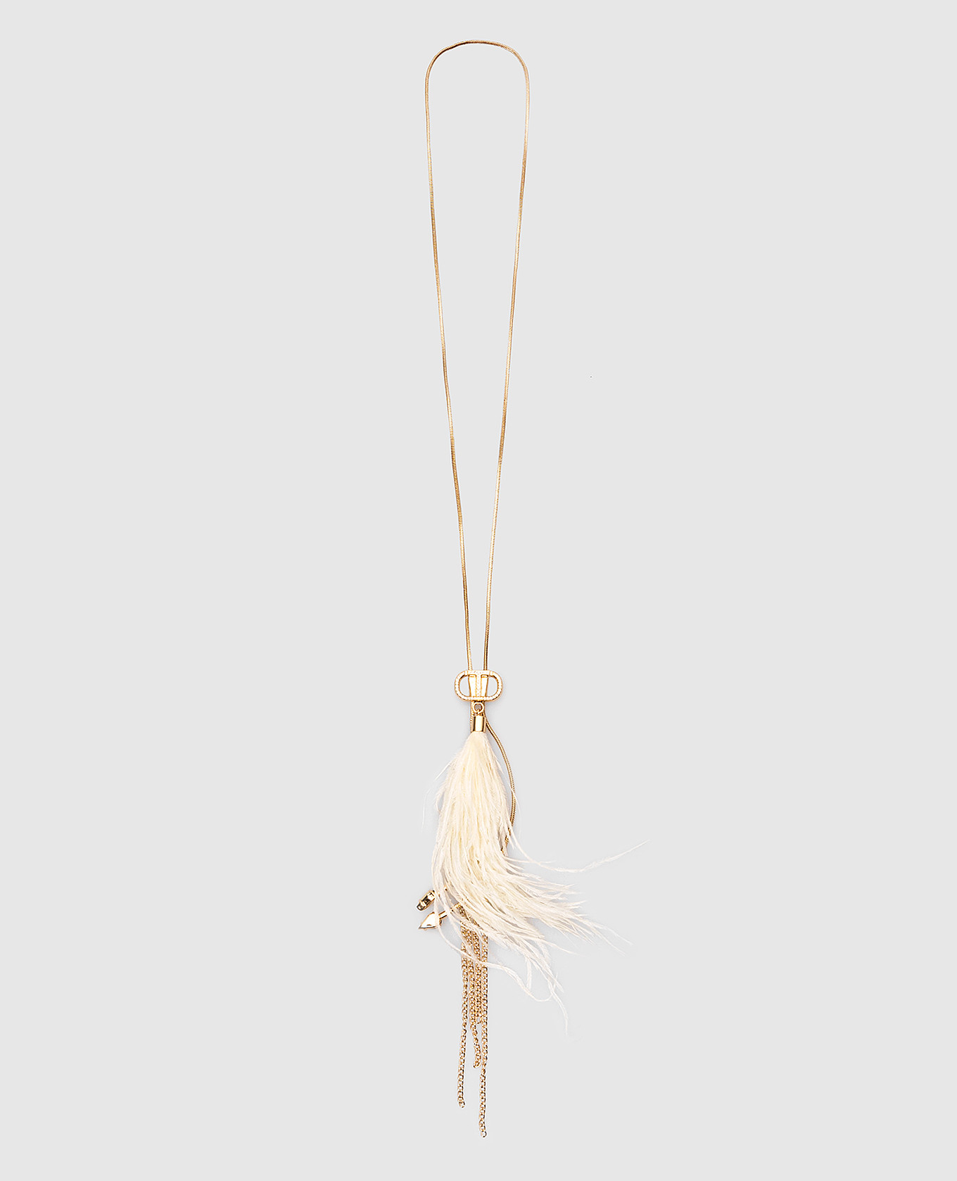 Twinset Adjustable golden ostrich feather necklace 232TA4078 buy with Portugal delivery at Symbol
