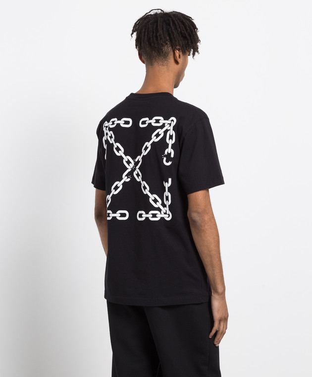 Off-White - Chain arr black T-shirt OMAA027F22JER011 - shop with ...