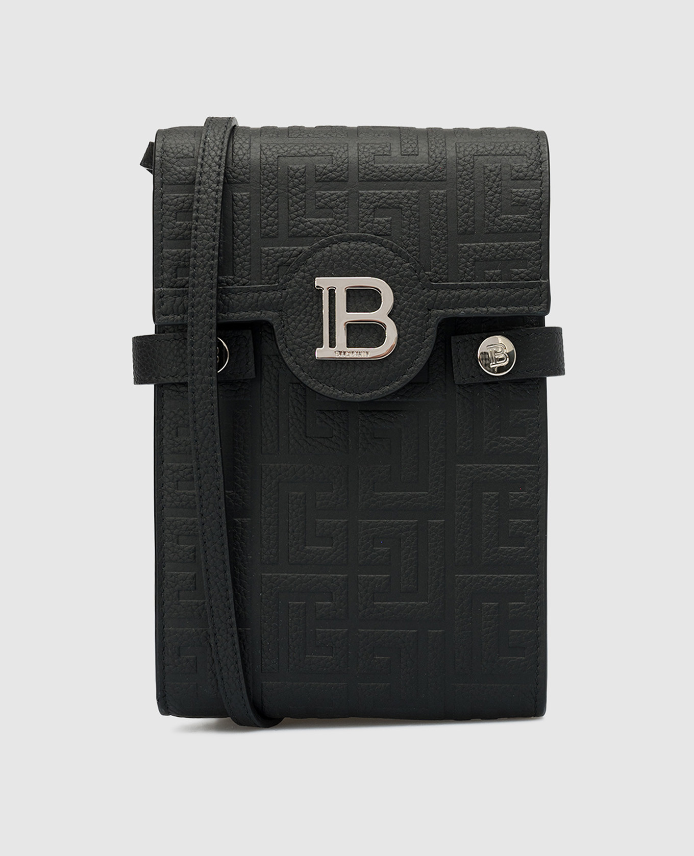 Balmain - Black leather bag with logo BM1BJ190LPSE - shop with European ...