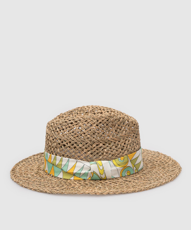 Emilio Pucci - Straw hat with Bandierine print 2EGF322E904 - shop with ...