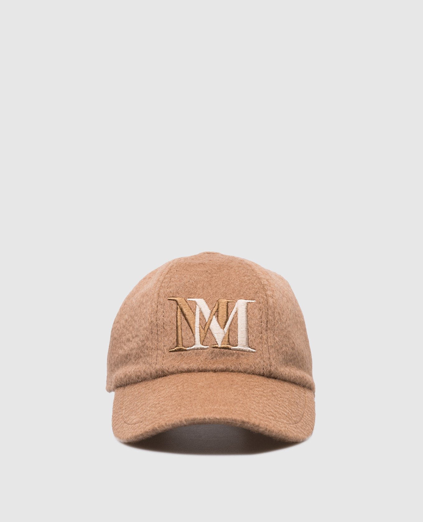 Max Mara - Balocco cashmere cap in brown with logo embroidery BALOCCO ...