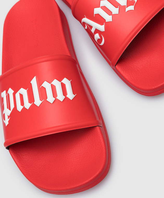 Palm Angels - Red sliders with textured logo PMIC001C99PLA001 - buy ...