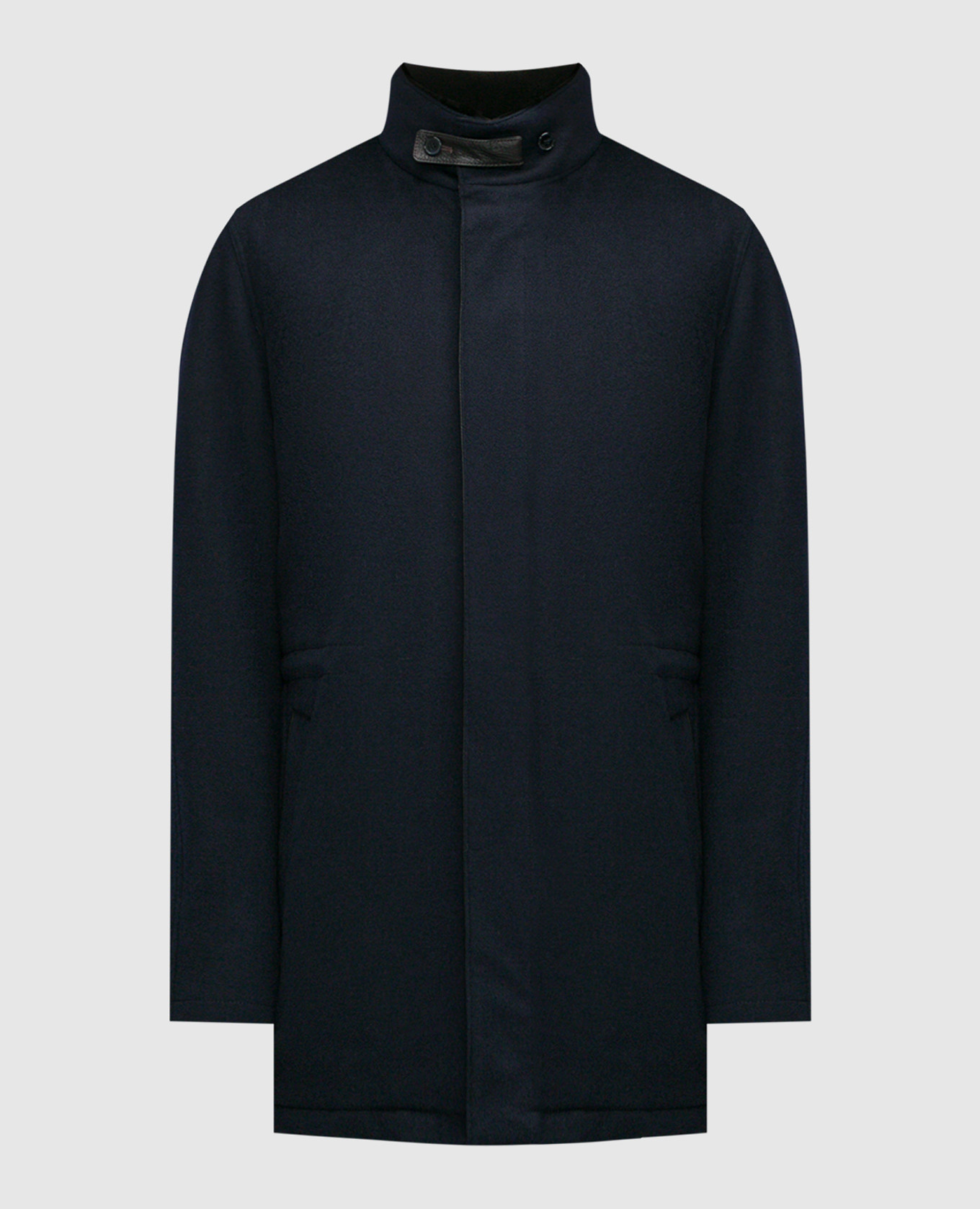 Enrico Mandelli - Blue cashmere jacket with mink fur A7P7404820 - shop ...