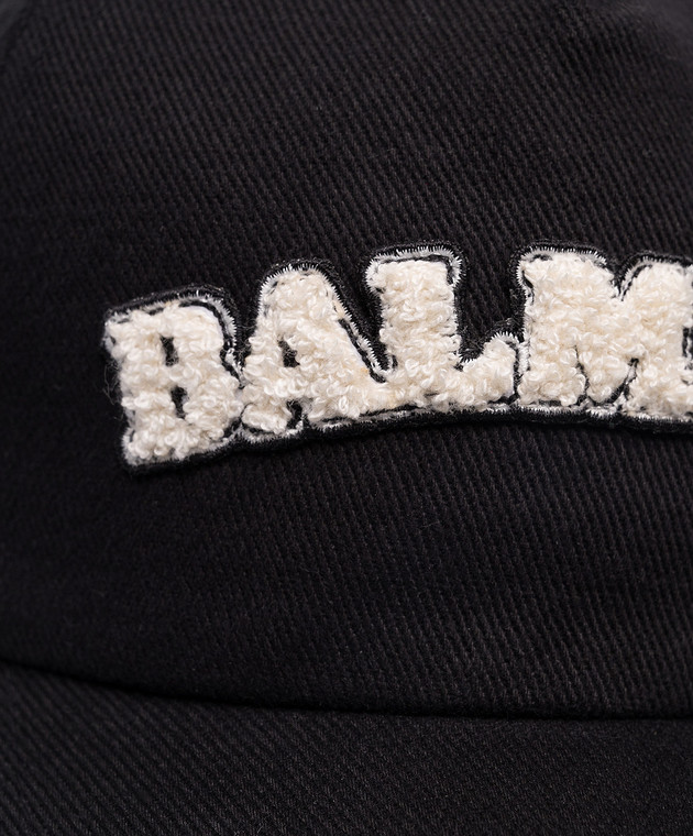 Balmain - Black cap with contrasting logo BF0XA230CD29 - shop with ...