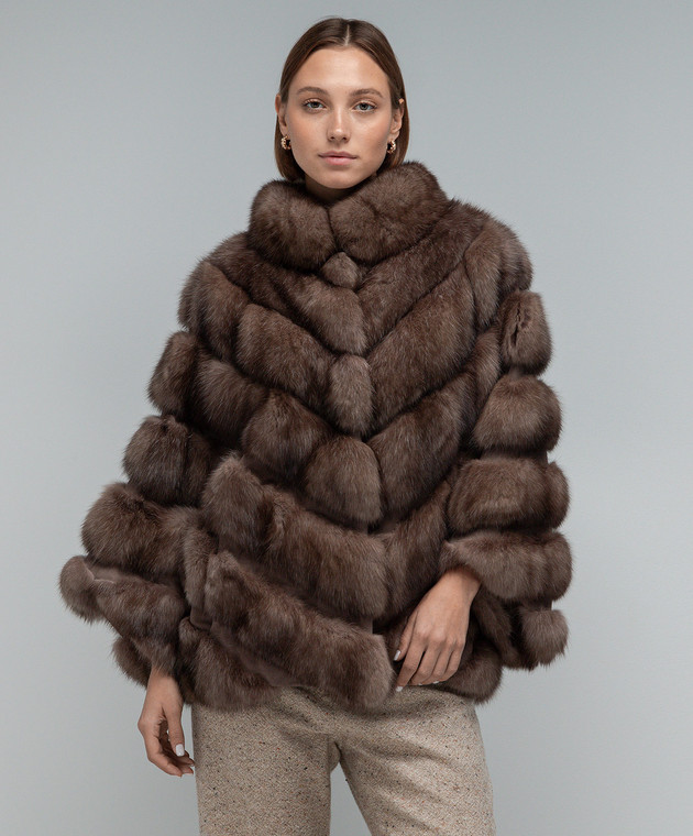 MalaMati - Brown fur coat Darina made of sable fur DARINA - shop with European delivery at Symbol